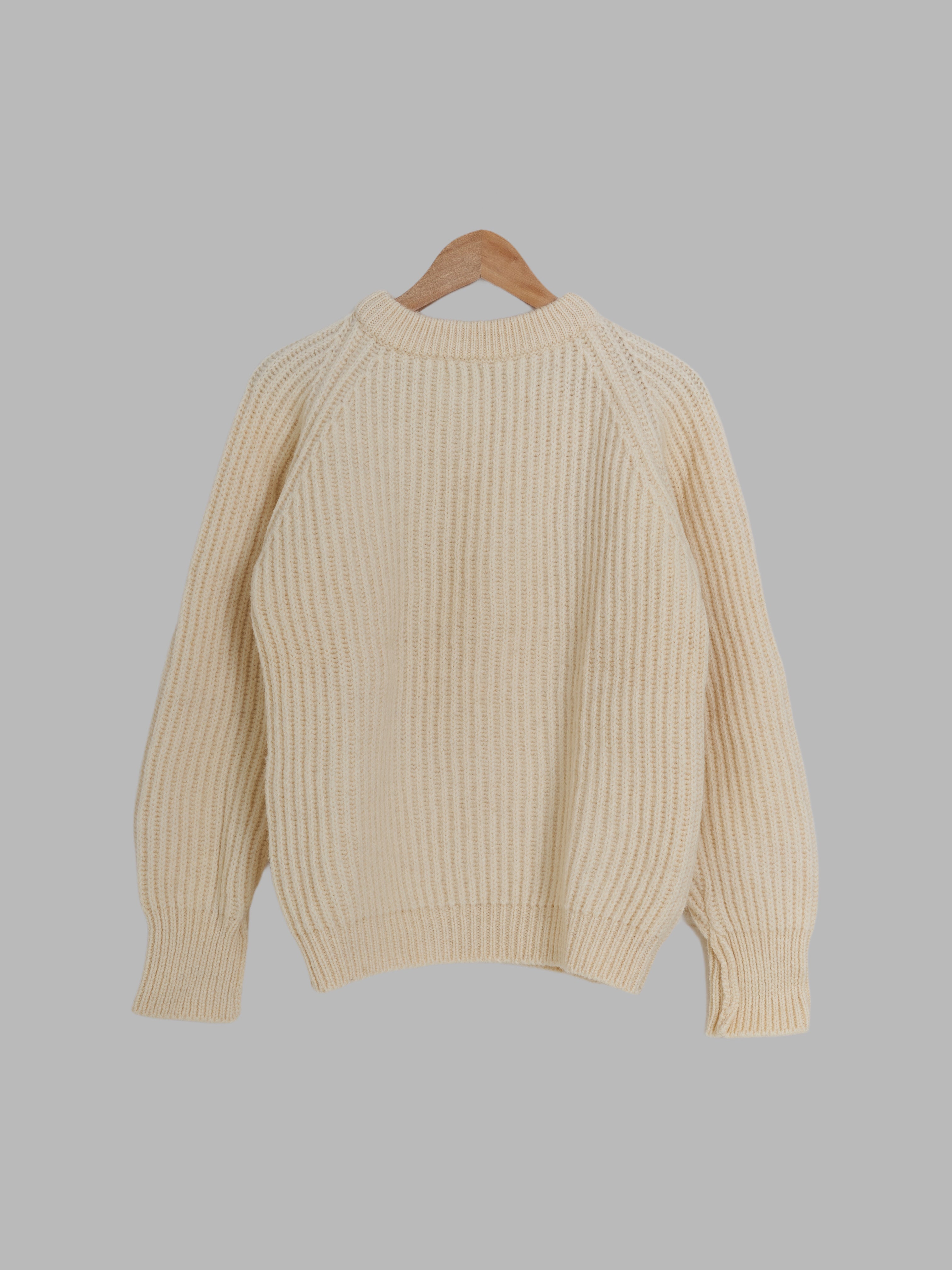 Peter Storm 1998 cream W1 proofed wool waterproof crew neck jumper ...