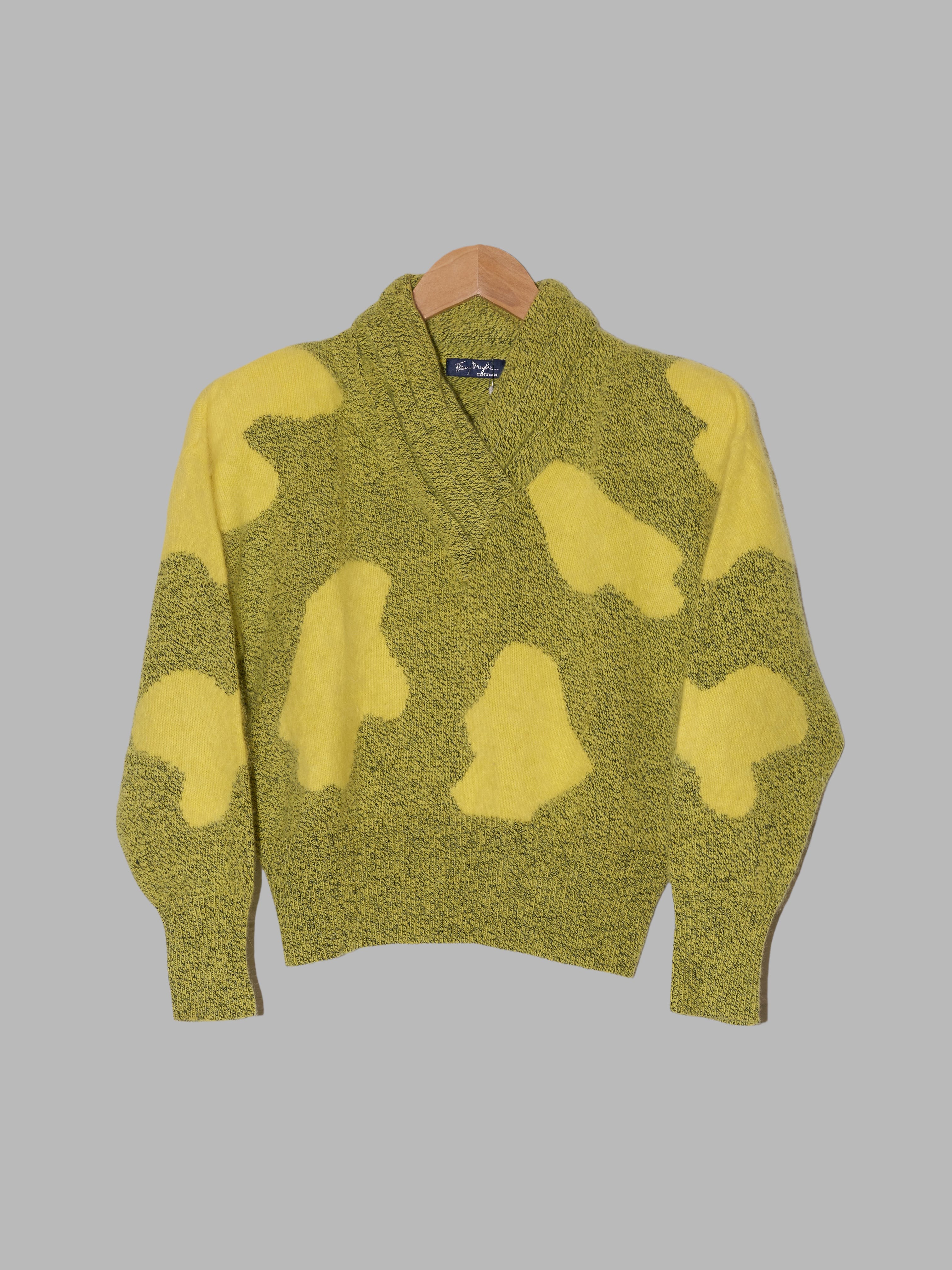 Thierry Mugler Edition 1980s yellow wool splotchy jumper – Filter store